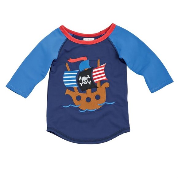 Mud Pie | Swim | Mud Pie Baby Boy Pirate Ship Swim Rash Guard Size 69 ...